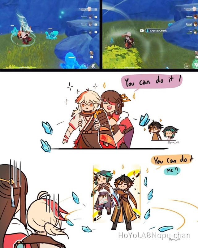 Cute Kazuha and Xiao comic Genshin Impact | HoYoLAB