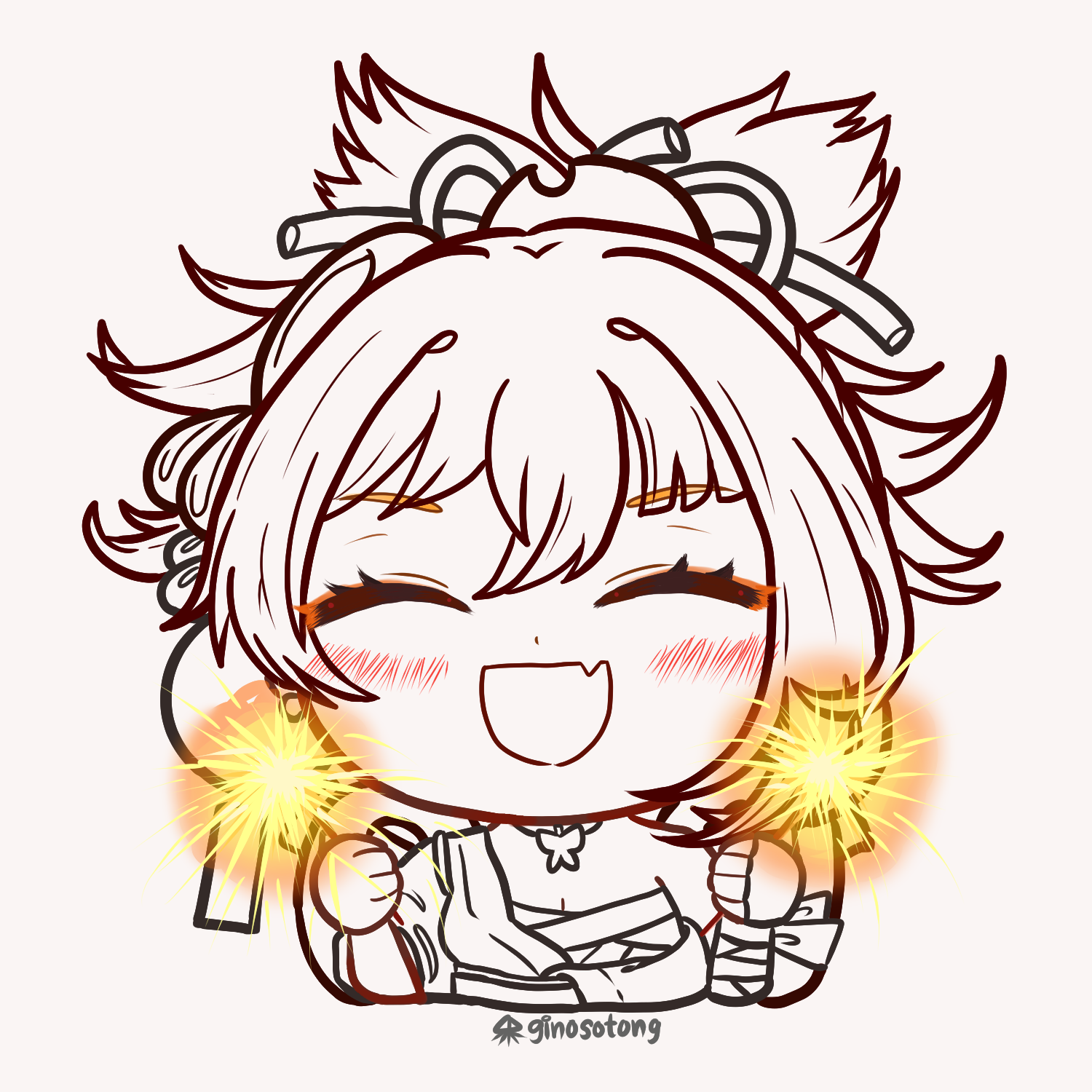 Yoimiya sticker: let's play together | Genshin Impact | HoYoLAB