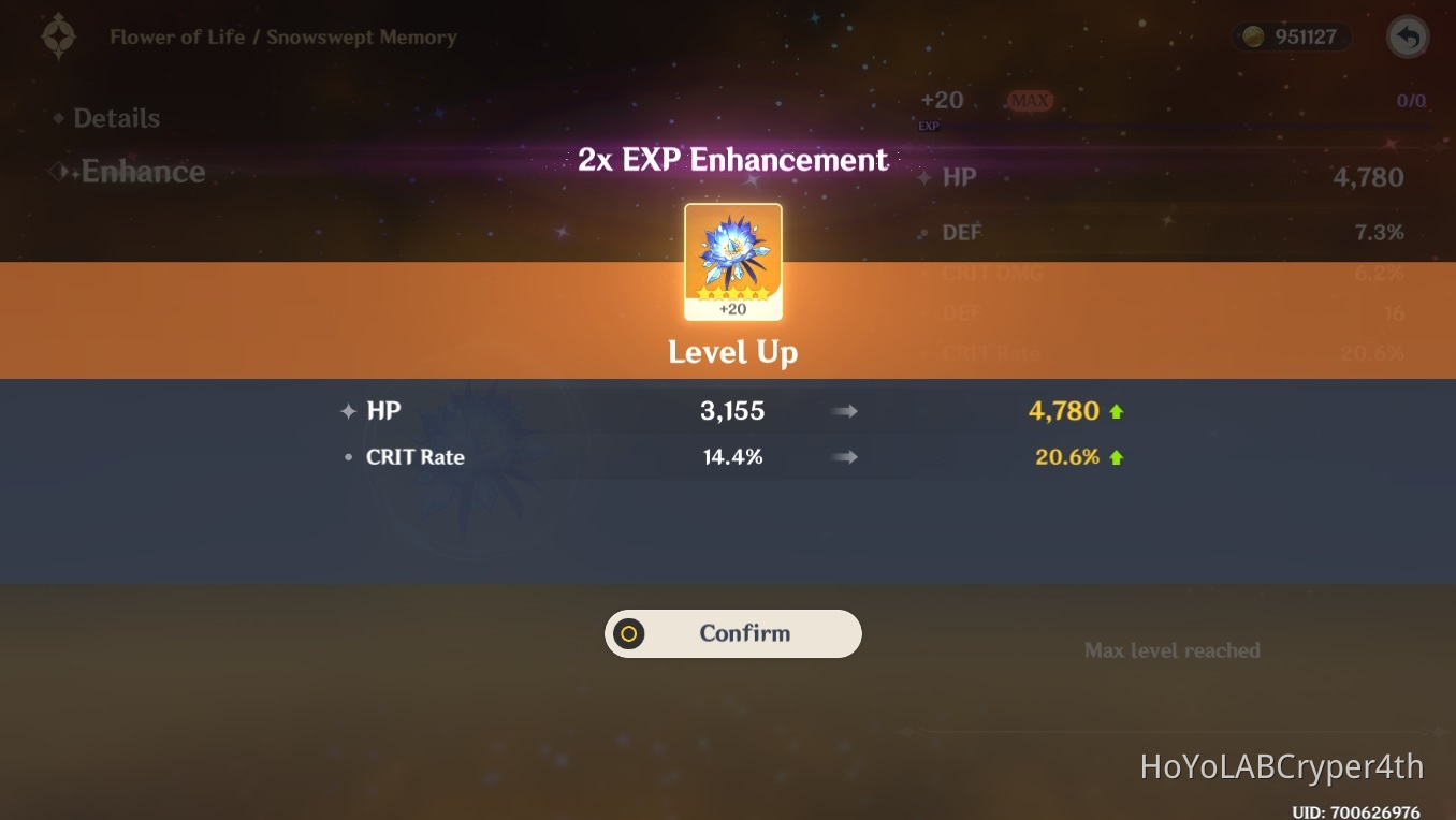 My first full crit rate artifact Genshin Impact | HoYoLAB