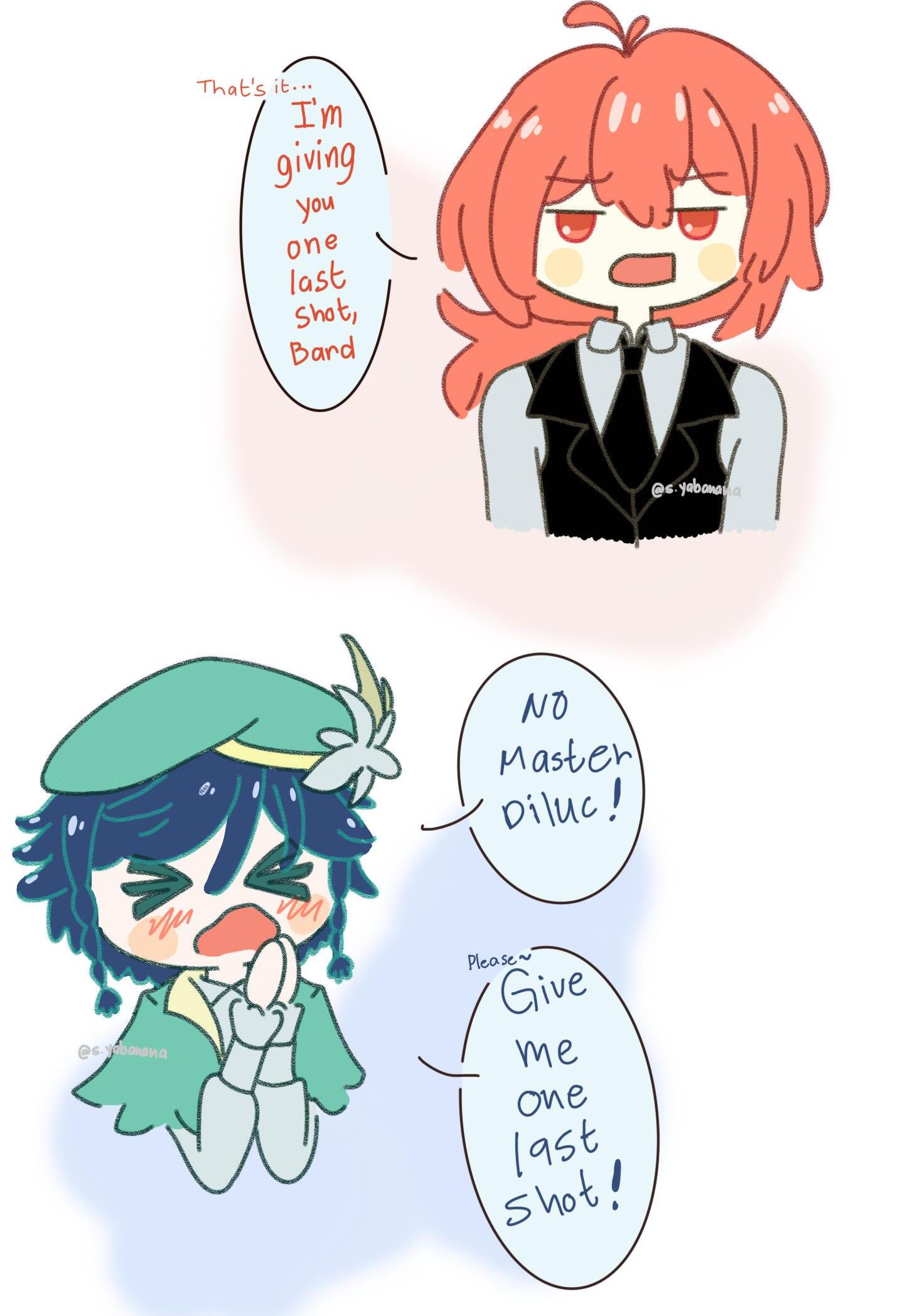 Diluc and Venti mini comic ( >// w