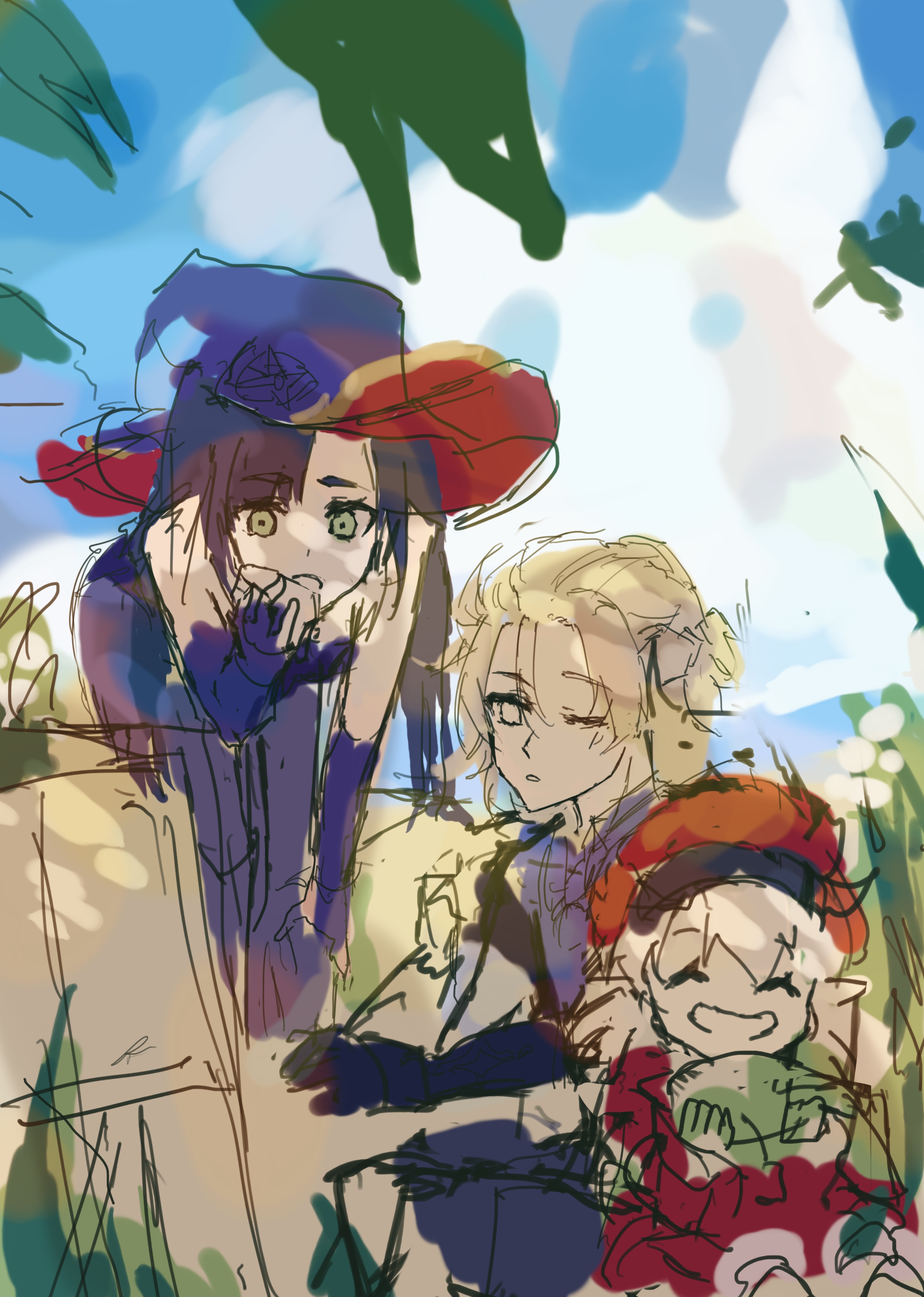 Mona, Albedo, and Klee Enjoying Lunch Near the Beach-Taste of Summer ...