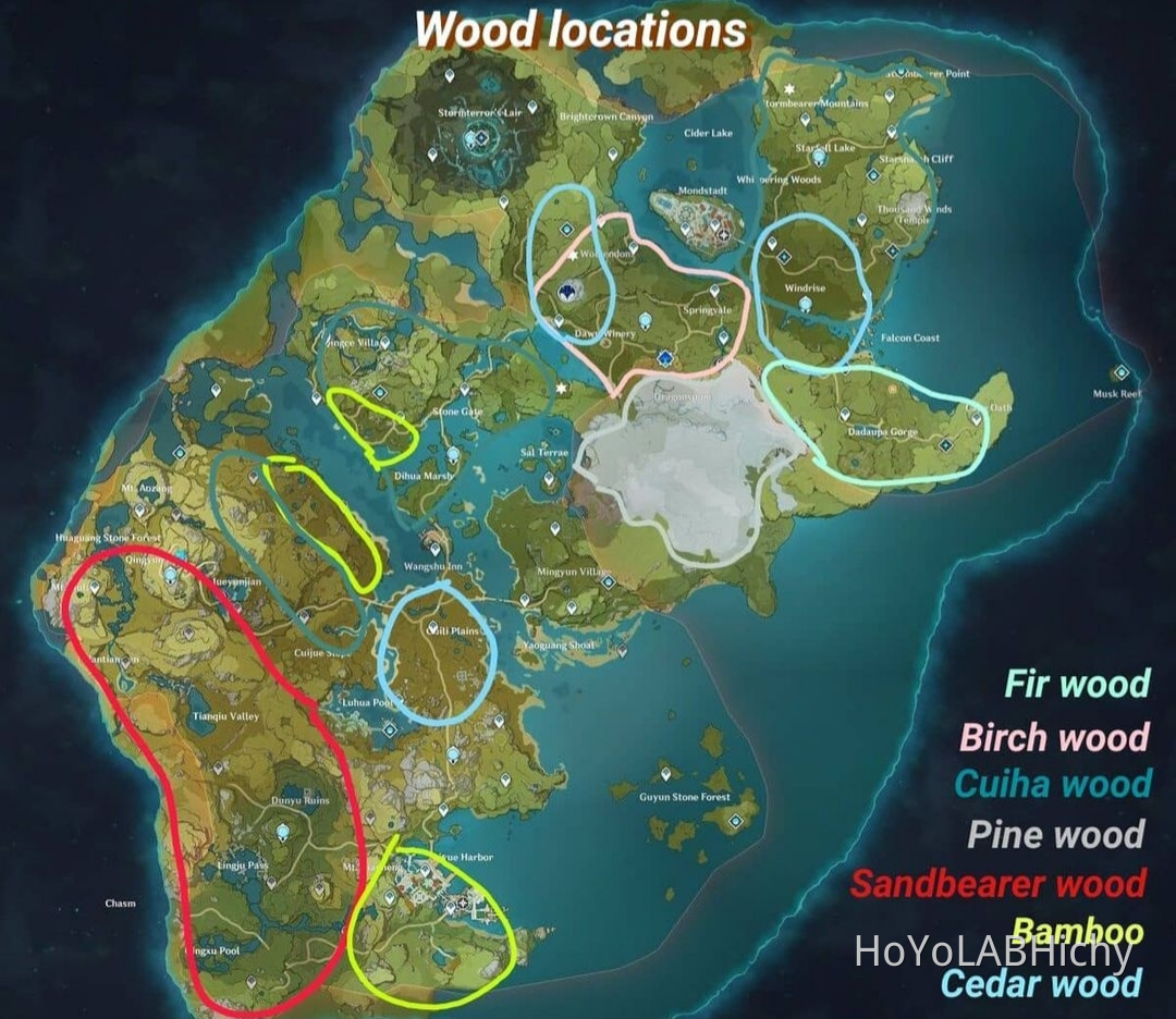 Wood Locations Genshin Impact | HoYoLAB