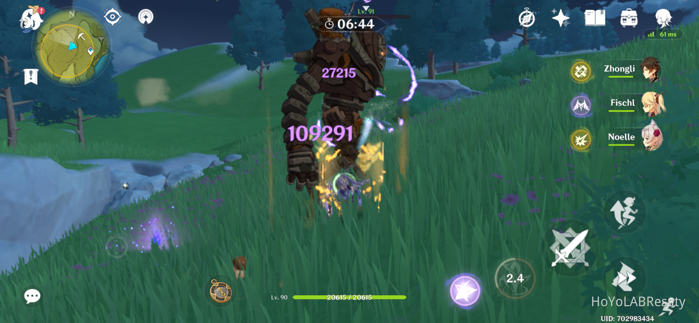 I was soo happy about that damage without food or potion buff Genshin ...