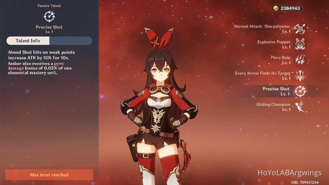 Now I'll explain how to buff Amber to make her a good sub-damager and ...