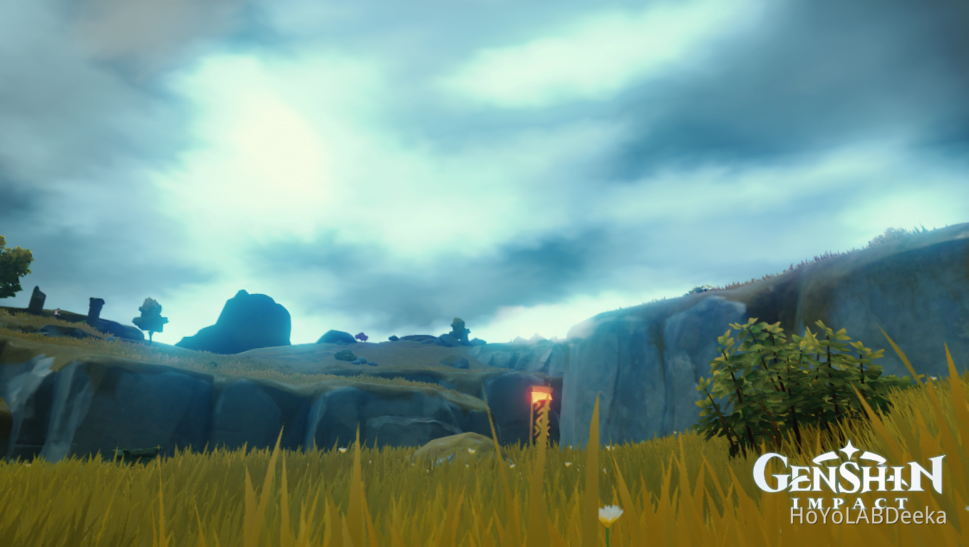 The sky towards inazuma is lit up now on Cuijue Slope Genshin Impact ...