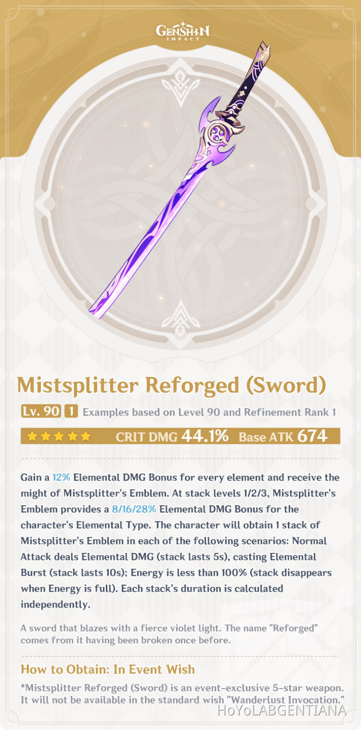 About Mistsplitter Reforged Genshin Impact | HoYoLAB