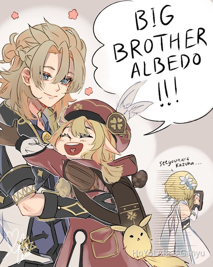 KLEE WITH HER BIG BROTHER ALBEDO, poor Lumine... Genshin Impact | HoYoLAB