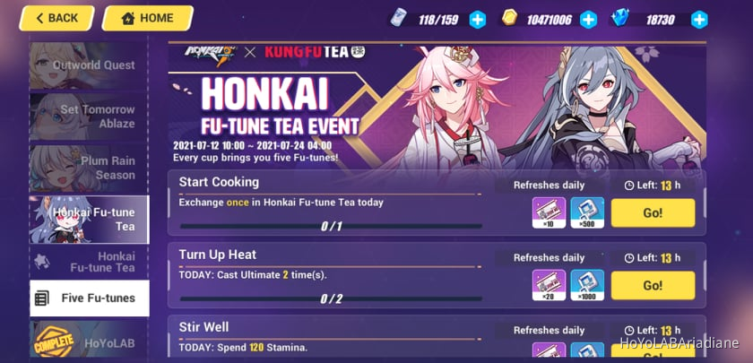 Honkai FU-TUNE TEA Event: Get your Keychain !! Honkai Impact 3rd | HoYoLAB