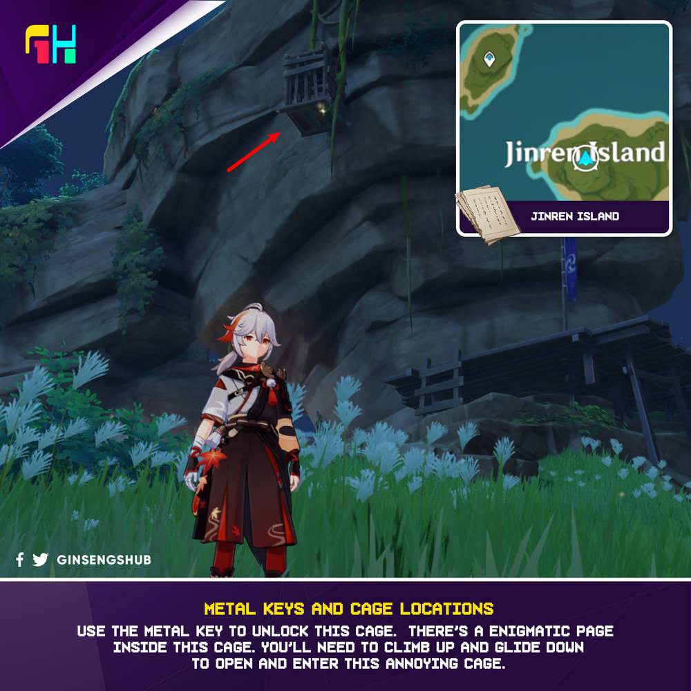 [version 2.0] Inazuma: 5 Metal Keys in JINREN ISLAND Genshin Impact ...