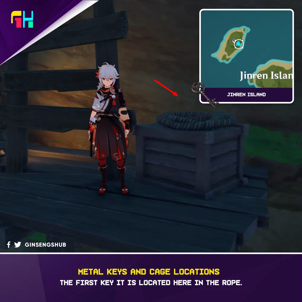 [version 2.0] Inazuma: 5 Metal Keys in JINREN ISLAND Genshin Impact ...