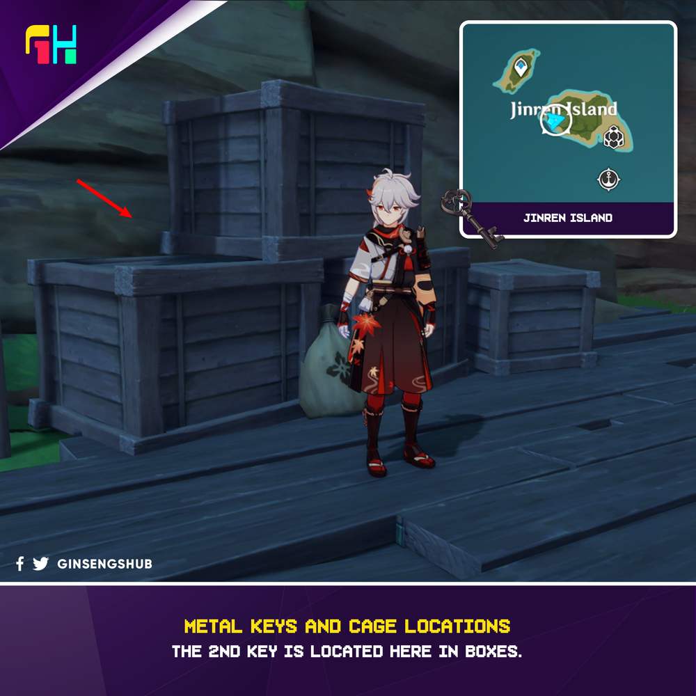 [version 2.0] Inazuma: 5 Metal Keys in JINREN ISLAND Genshin Impact ...