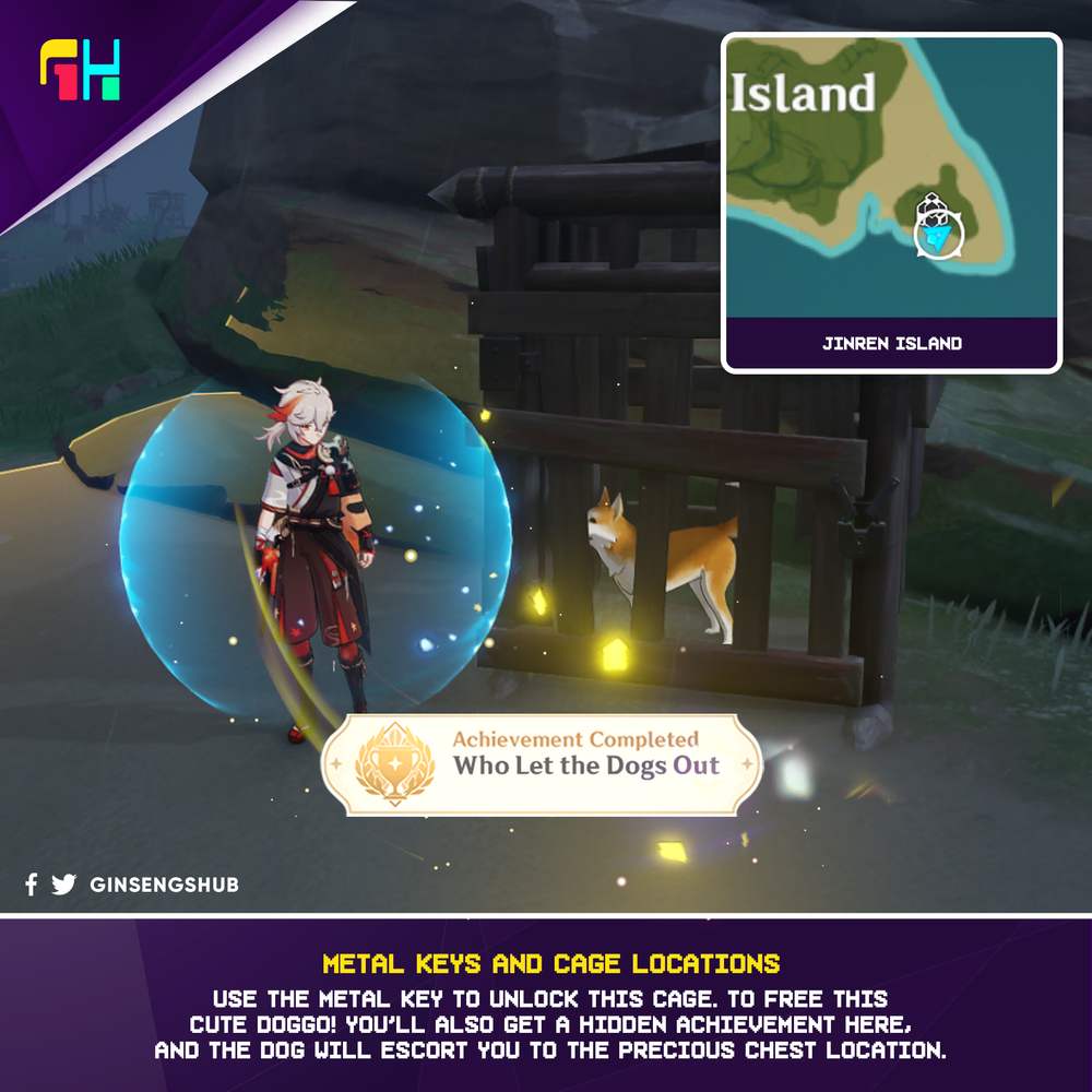 [version 2.0] Inazuma: 5 Metal Keys in JINREN ISLAND Genshin Impact ...