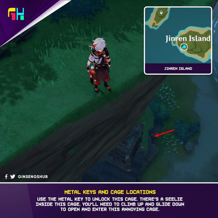 [version 2.0] Inazuma: 5 Metal Keys in JINREN ISLAND | Genshin Impact ...