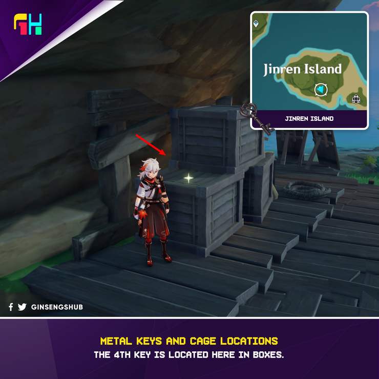 [version 2.0] Inazuma: 5 Metal Keys in JINREN ISLAND | Genshin Impact ...
