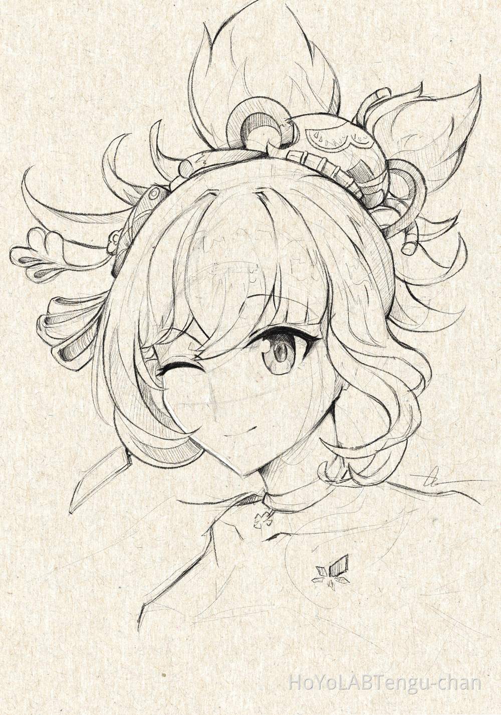 Yoimiya pencil drawing by me :> Genshin Impact | HoYoLAB