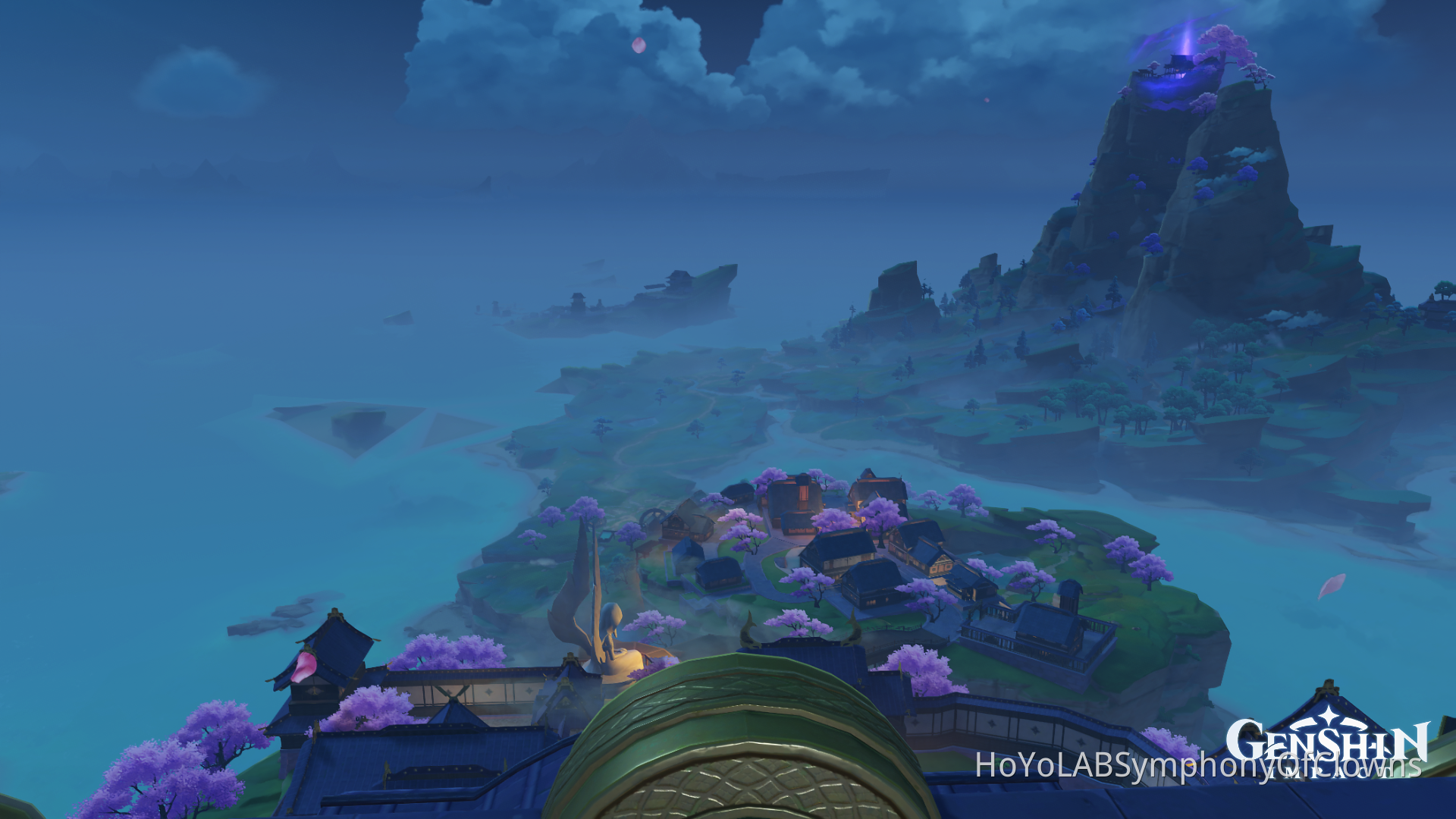 View from the Shogun's tower Genshin Impact | HoYoLAB