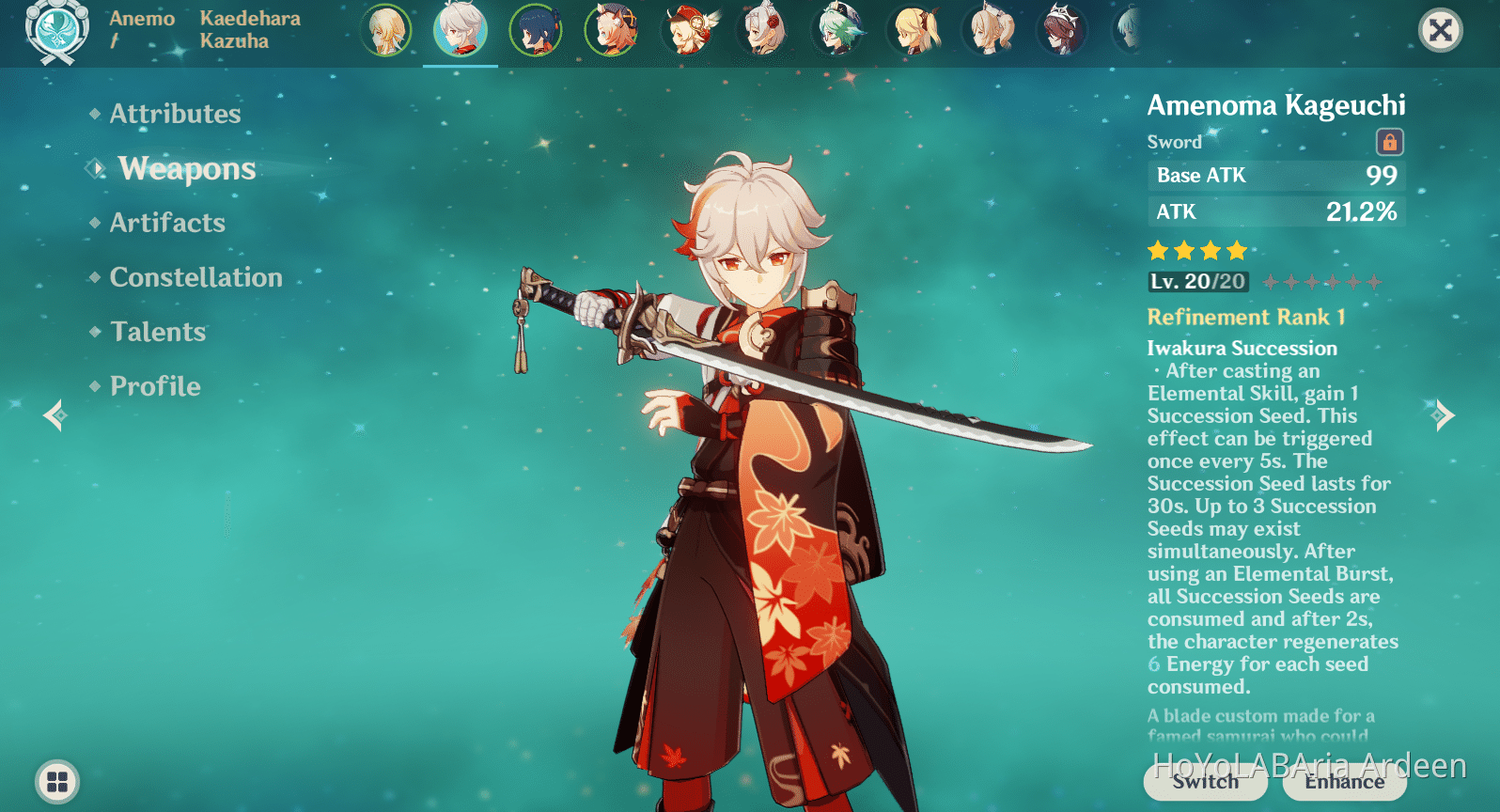 Amenoma Kageuchi on Kazuha (Aesthetic Shoots) Genshin Impact | HoYoLAB