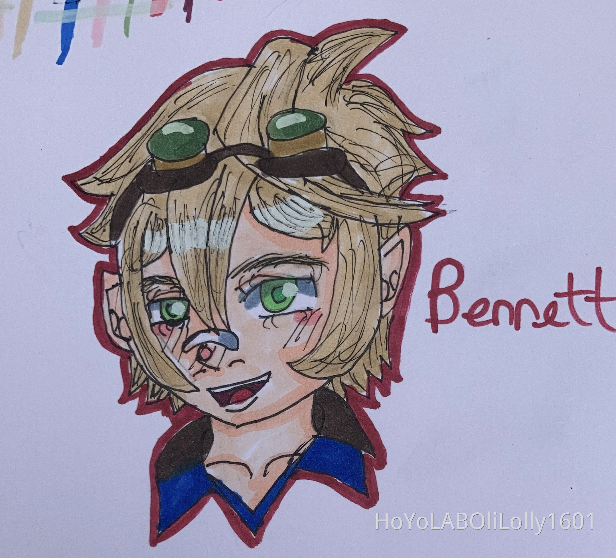 Drawings of some of the Genshin Boys (Razor, Gorou, Xingqiu, Venti ...