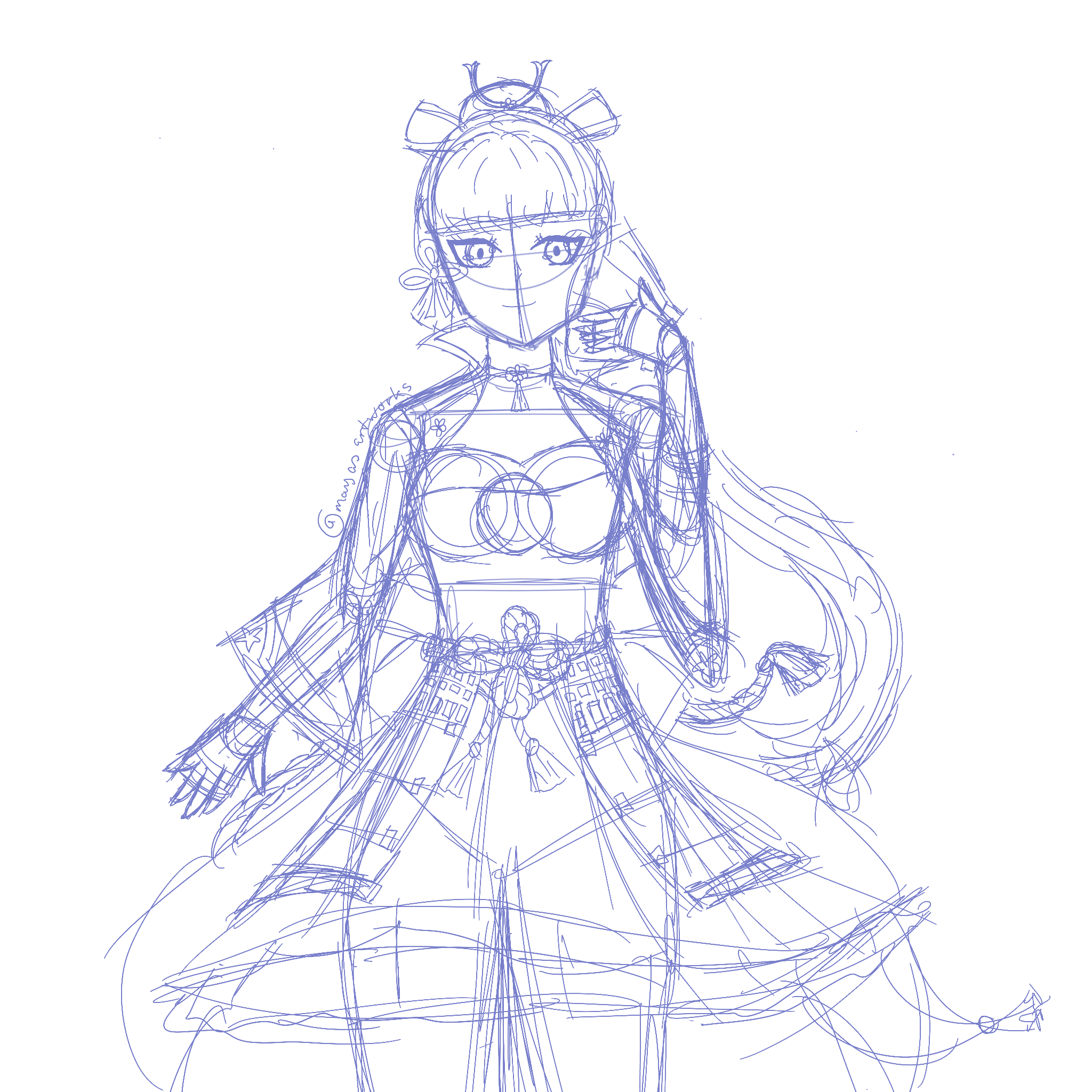 Drawing all the new Inazuma charachters, part 4: Ayaka Kamisato ...