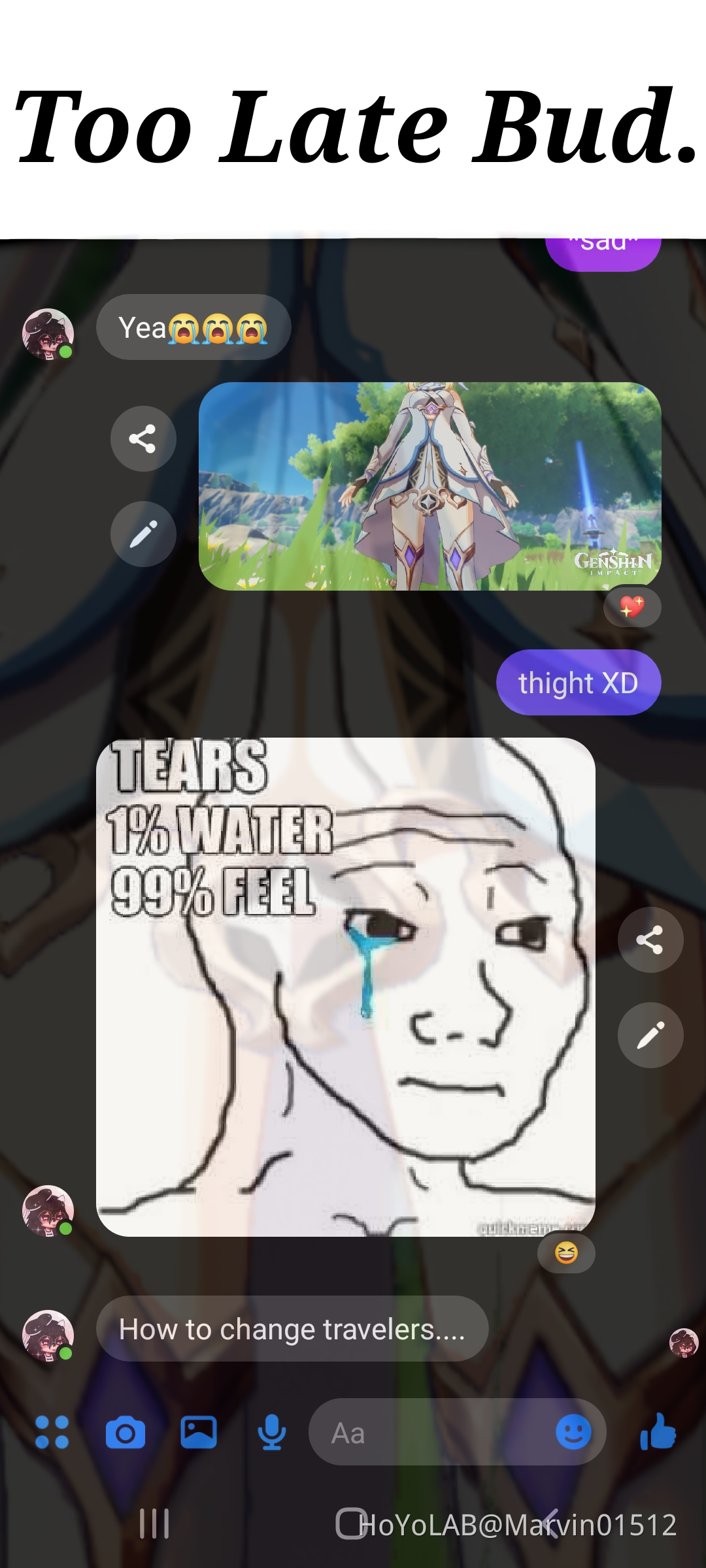 too late bud Genshin Impact | HoYoLAB