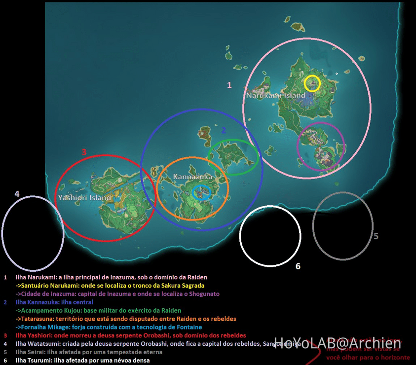 Guia turístico de Inazuma - Dicionário e Geografia | Genshin Impact ...