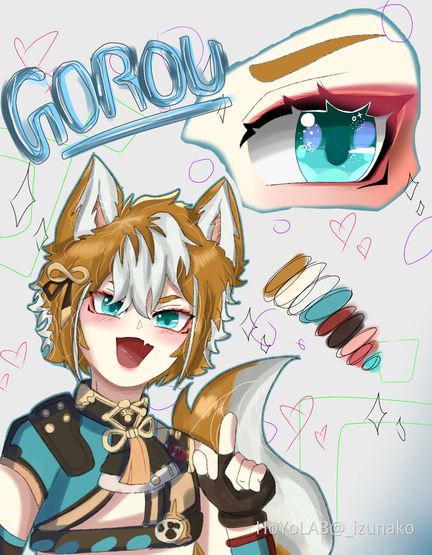 A messy Gorou drawing