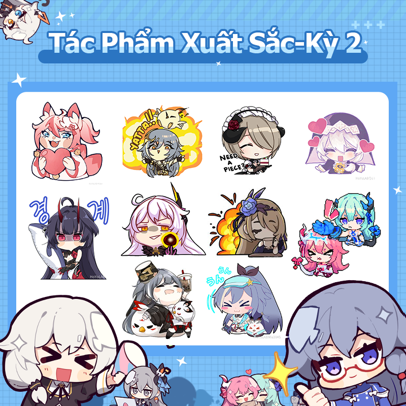Sticker Honkai-Trưng bày tác phẩm xuất sắc Honkai Impact 3rd | HoYoLAB