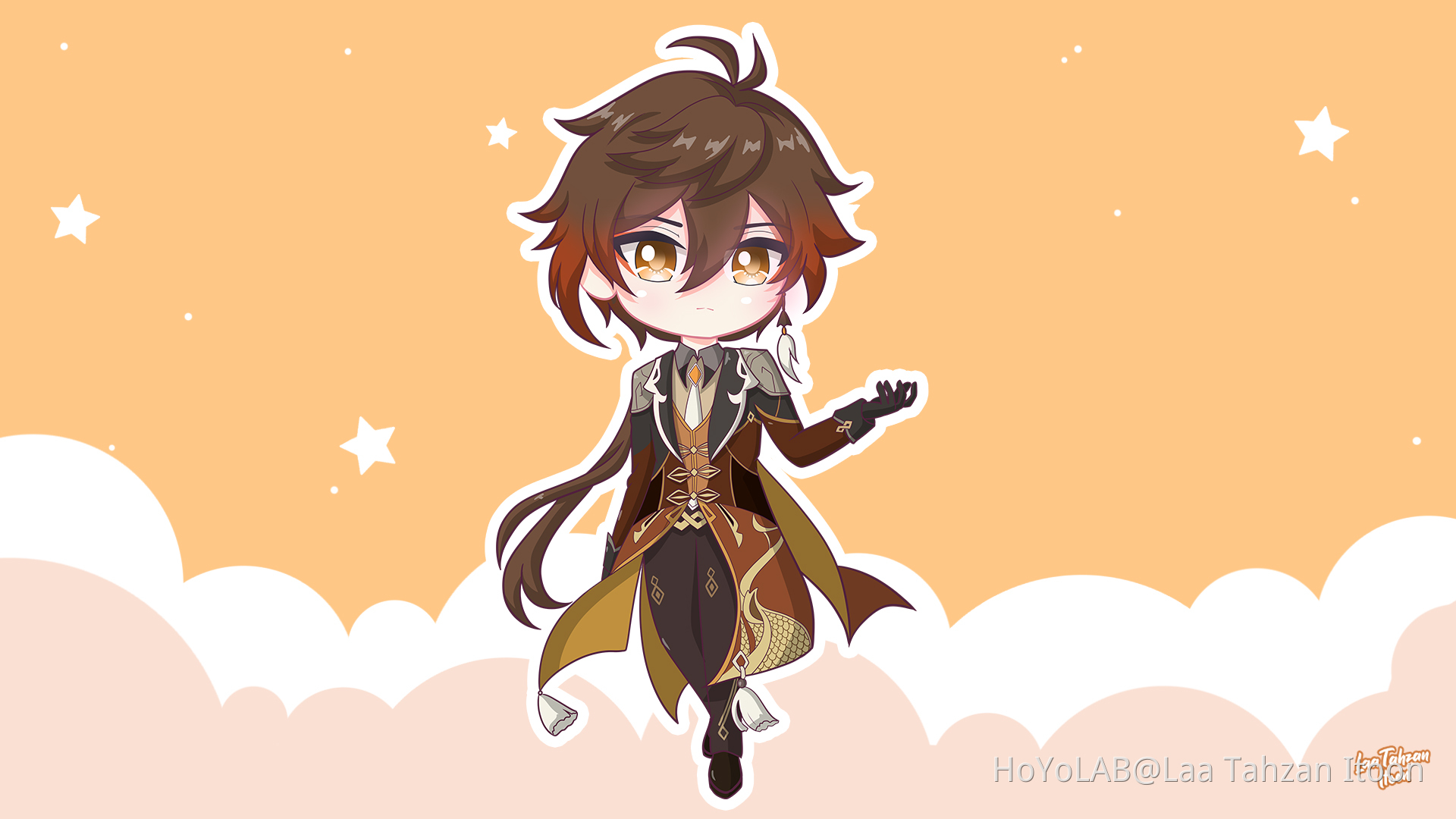 Chibi Zhongli in LaaTahzanItoon's Style Genshin Impact | HoYoLAB