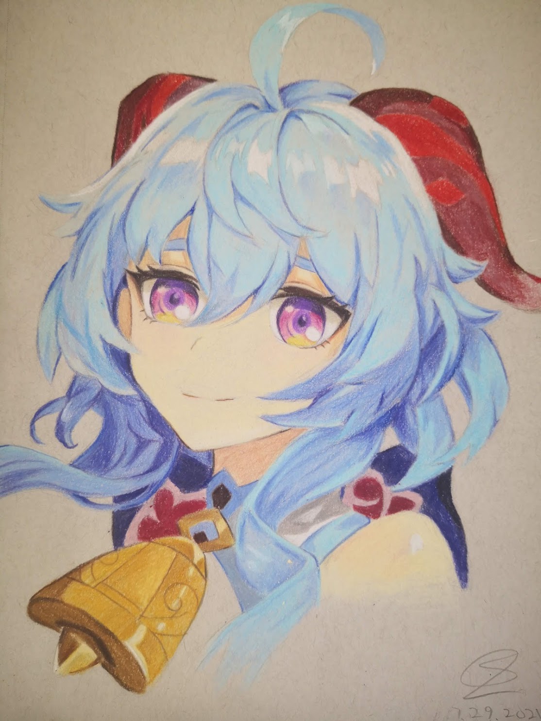 [ART] Color-pencil Ganyu Genshin Impact | HoYoLAB