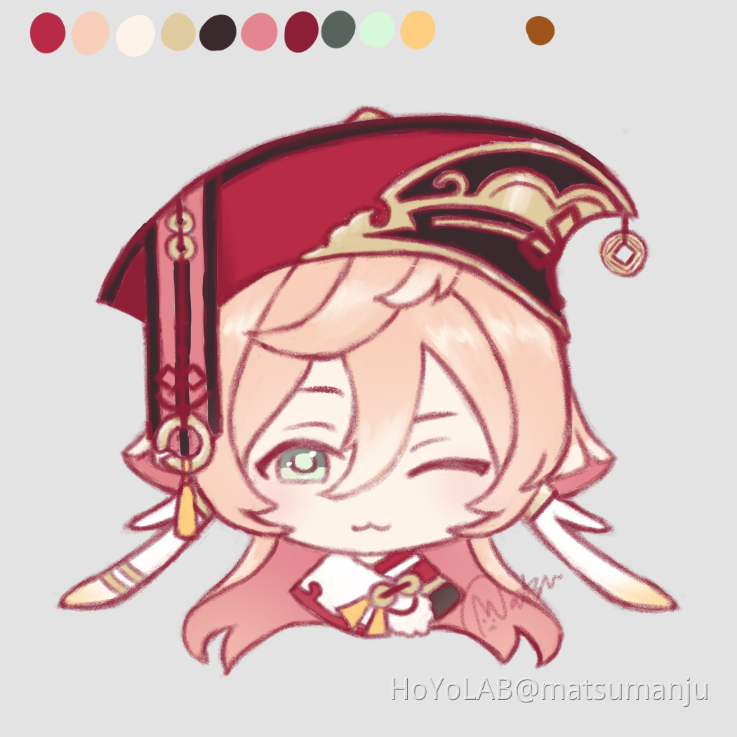 Yanfei :3 Sketch -> Embroidered Patch Genshin Impact | HoYoLAB