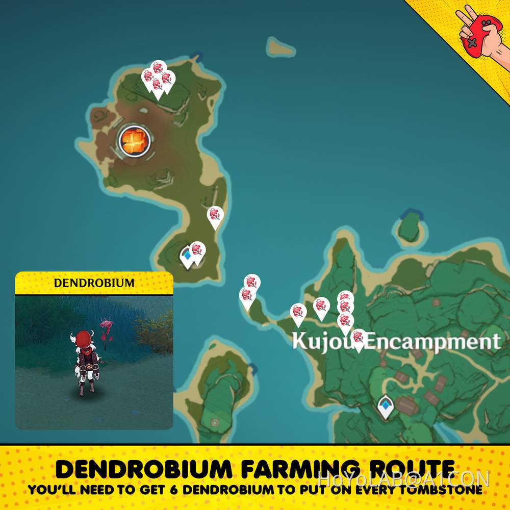 Tomb Stone Locations for Hidden Achievements and Dendrobium Flower ...