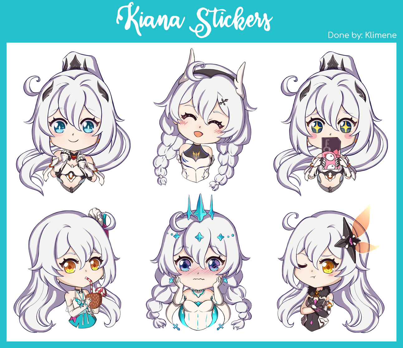 Chibi Kiana Sticker Set Honkai Impact 3rd | HoYoLAB