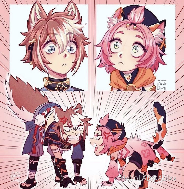 The two furries - HoYoverse Player Community