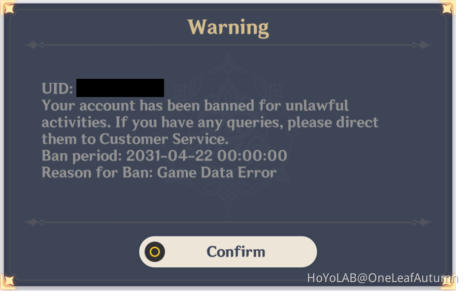 [HELP] Ban Genshin Impact | HoYoLAB