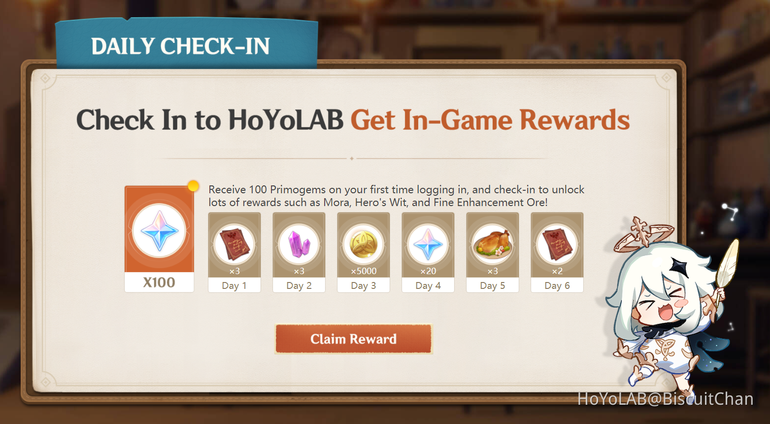 New Daily Check-In with app? Genshin Impact | HoYoLAB