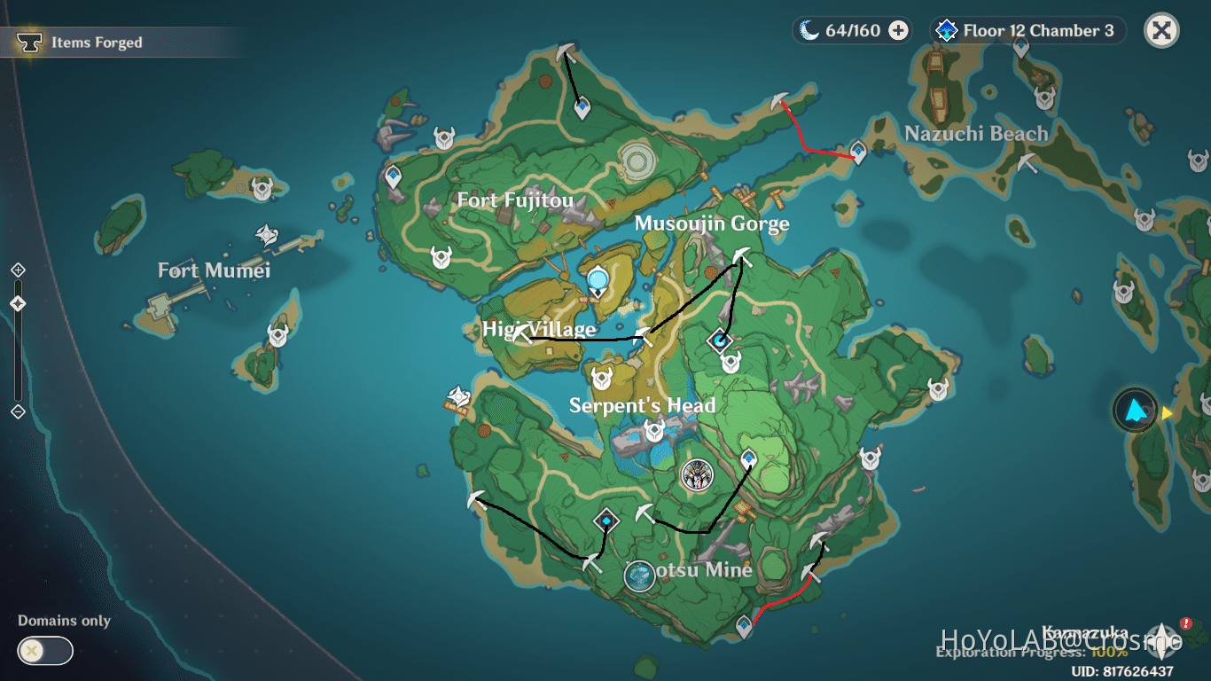 Mining route for inazuma Genshin Impact | HoYoLAB