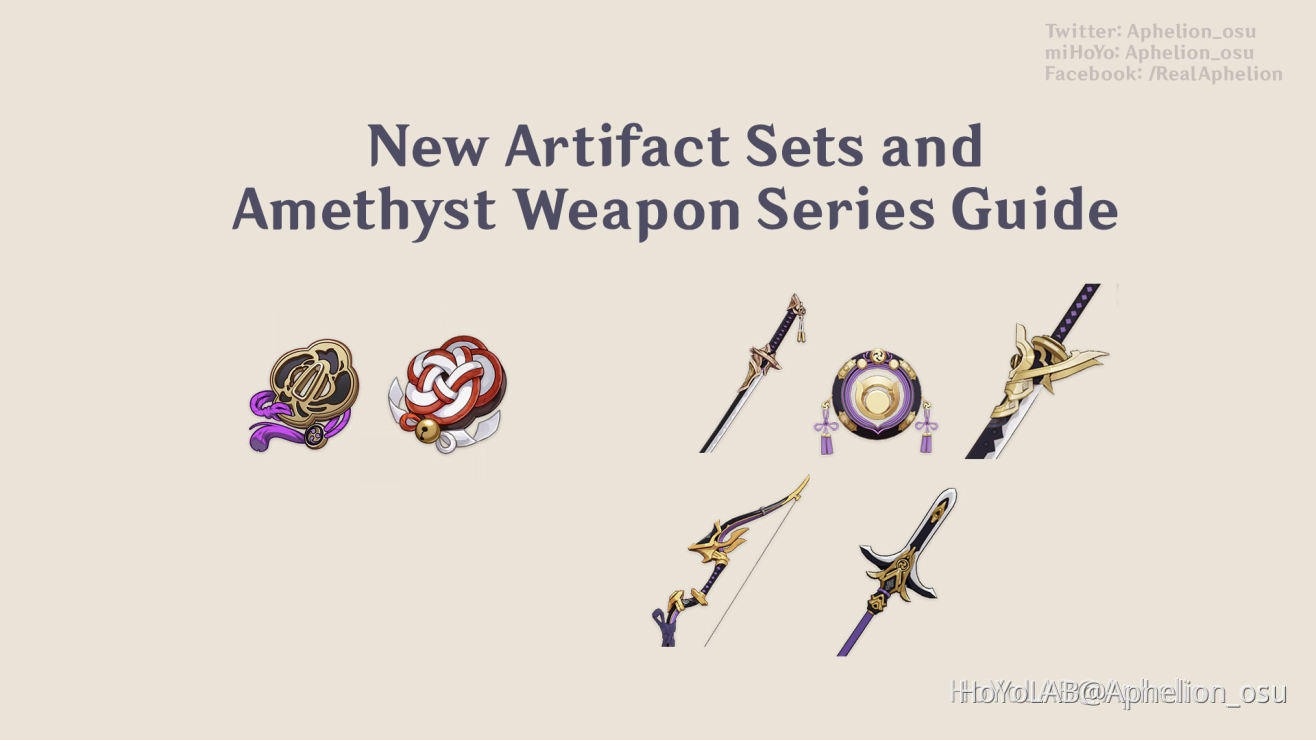 [Version 2.0] New Artifact and Amethyst Weapon Series Guide Genshin ...