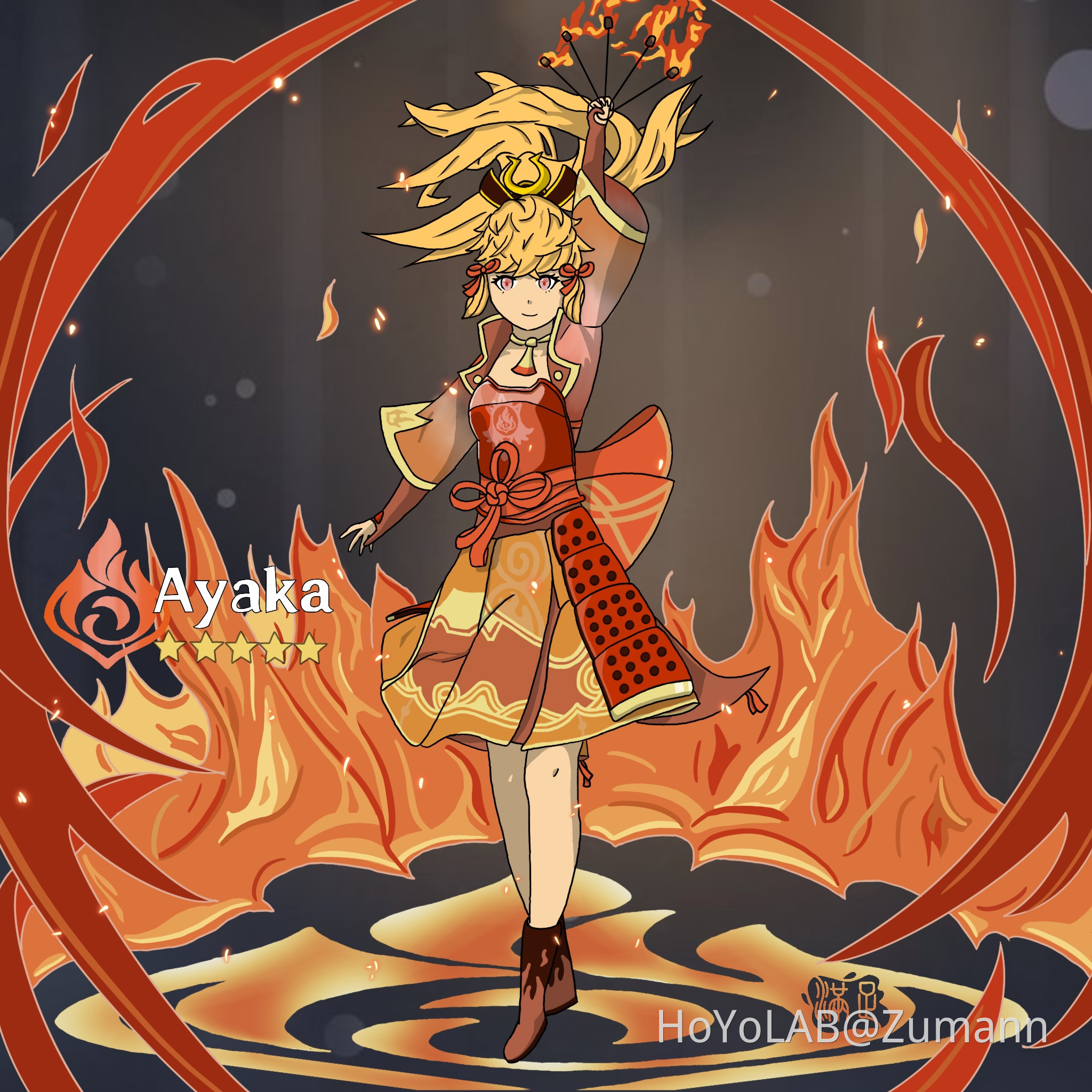Ayaka ️pyro version🔥 Genshin Impact | HoYoLAB