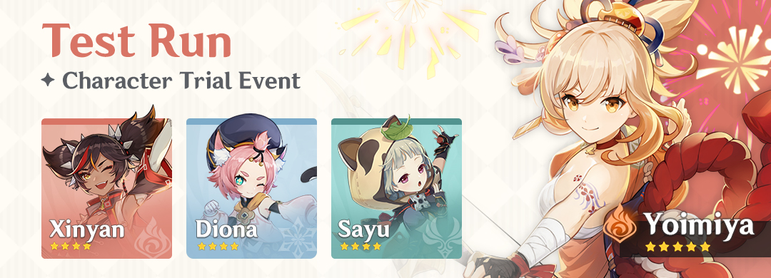 Test Run" Character Trial Event Genshin Impact | HoYoLAB