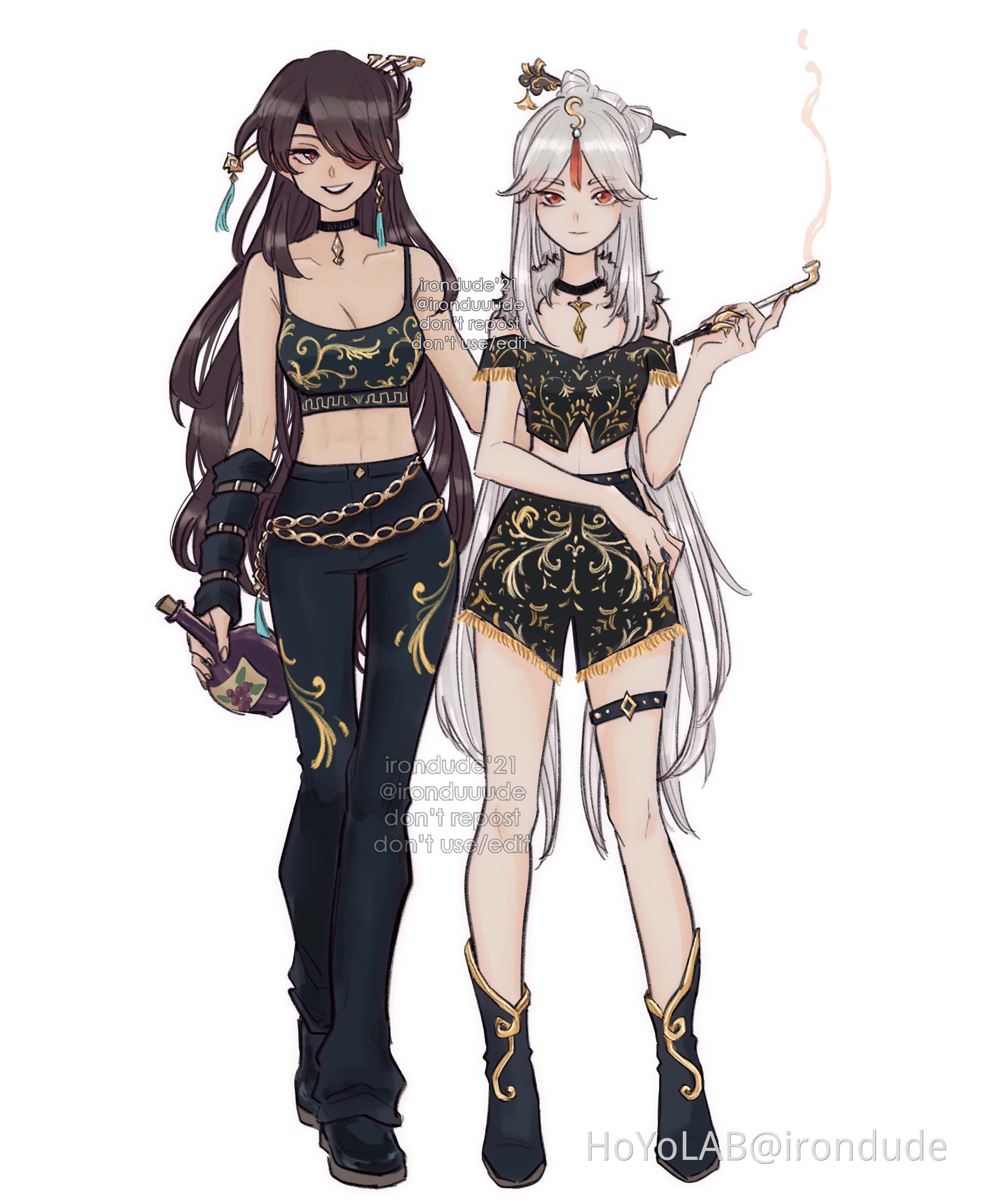 Liyue women in different outfits - Player Community