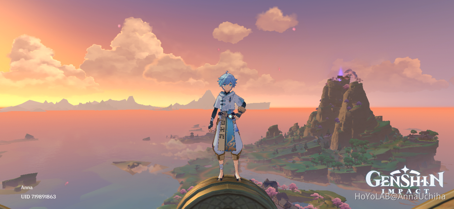 Chongyun on top of the castle in Inazuma Genshin Impact | HoYoLAB