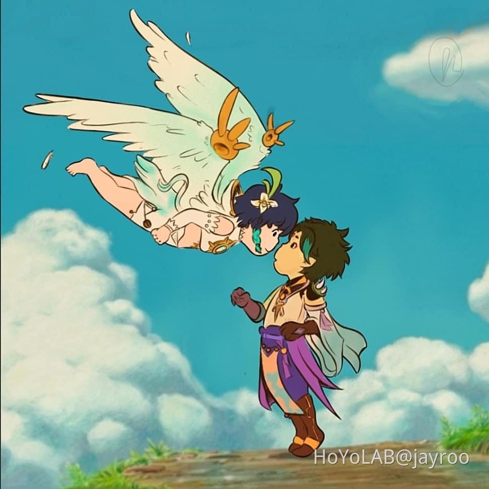 Venti + Xiao.x studio ghibli Genshin Impact | HoYoLAB