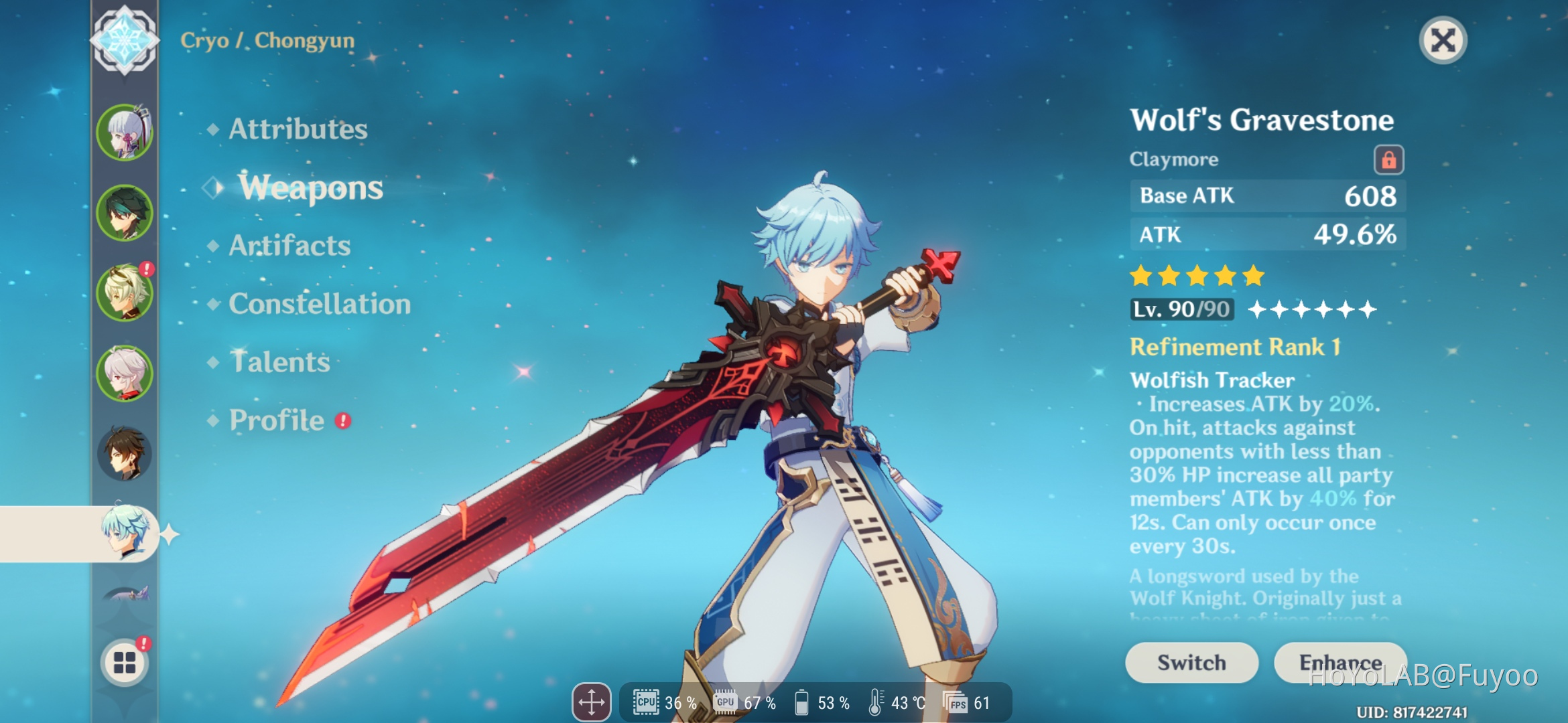 All my 5 Star weapon at Max Level Genshin Impact | HoYoLAB
