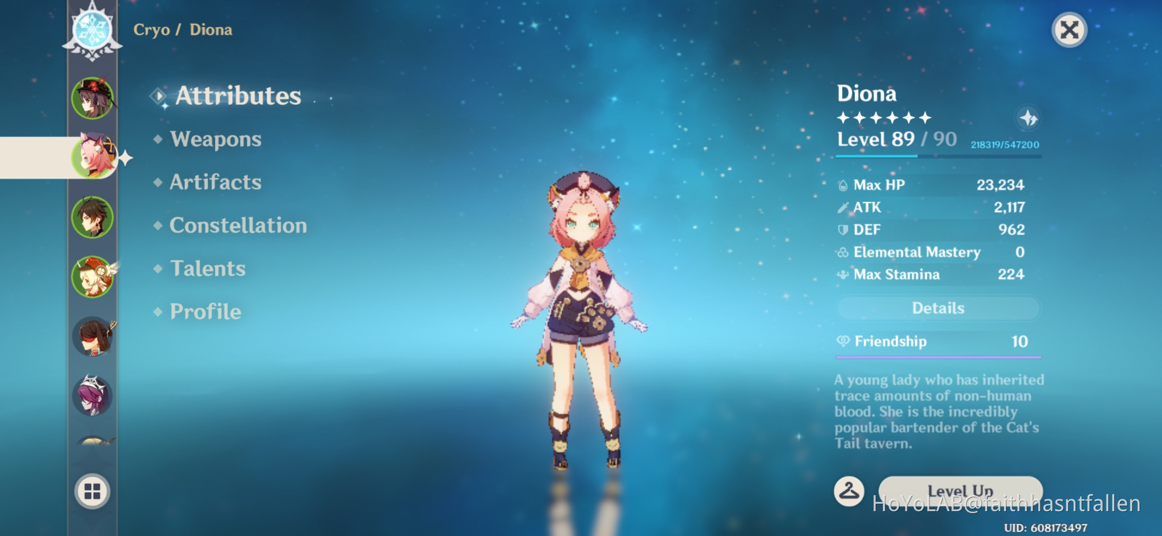 me with my dps diona Genshin Impact | HoYoLAB