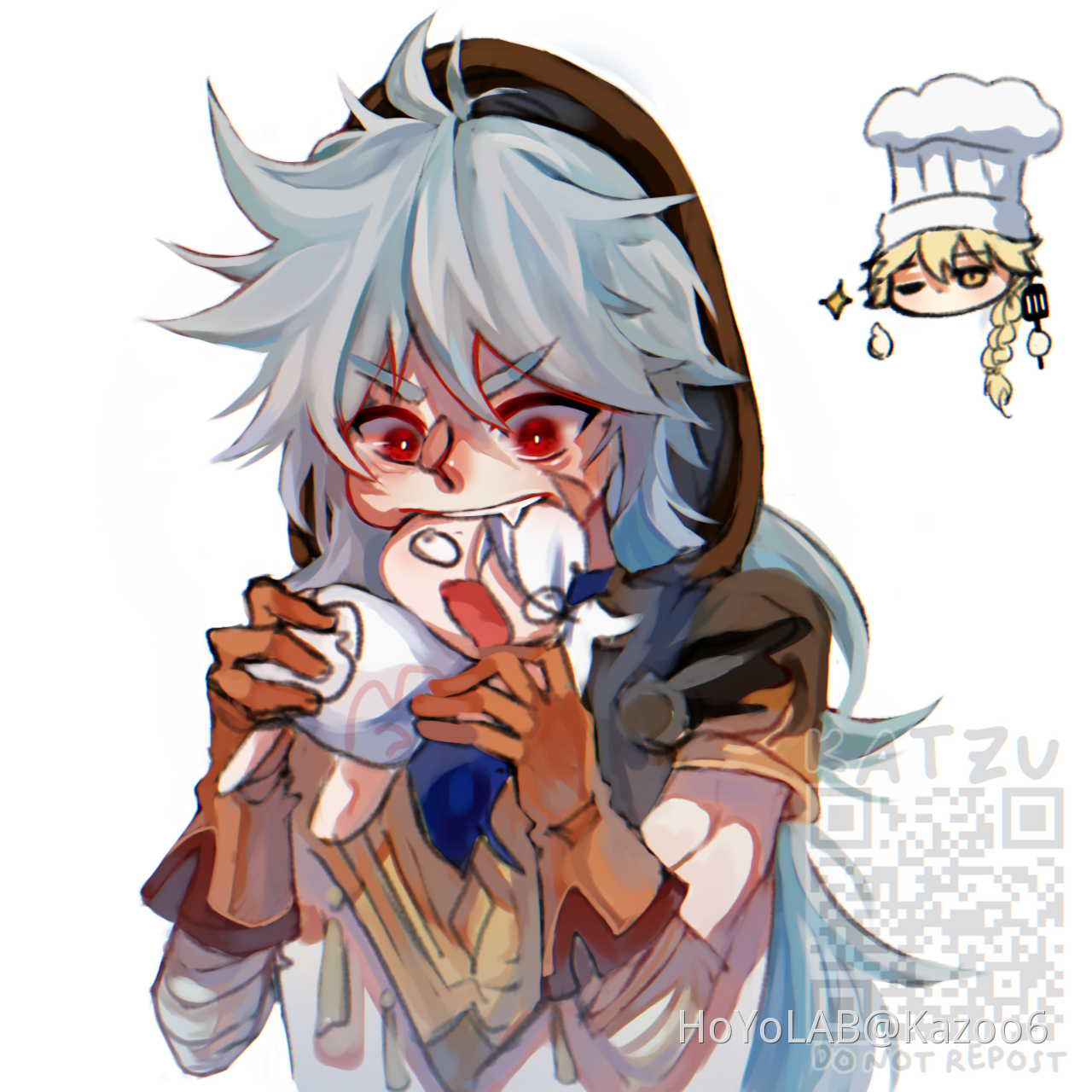 Razor eating Emergency Food! (Paimon) | Genshin Impact | HoYoLAB