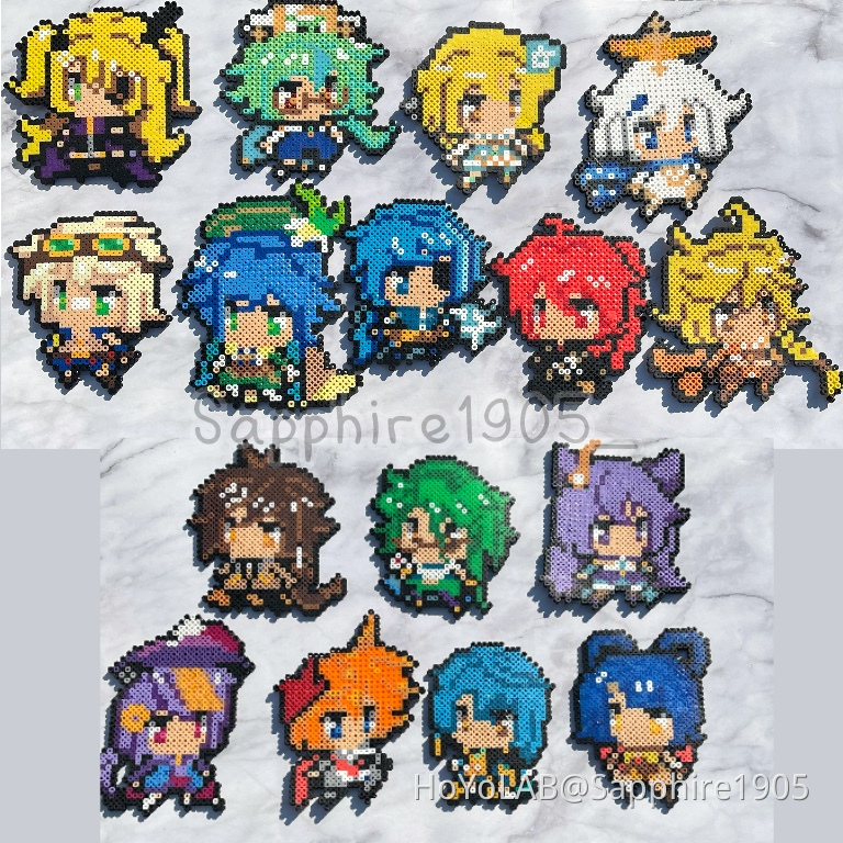 Genshin impact perler beads chibis. | Genshin Impact | HoYoLAB