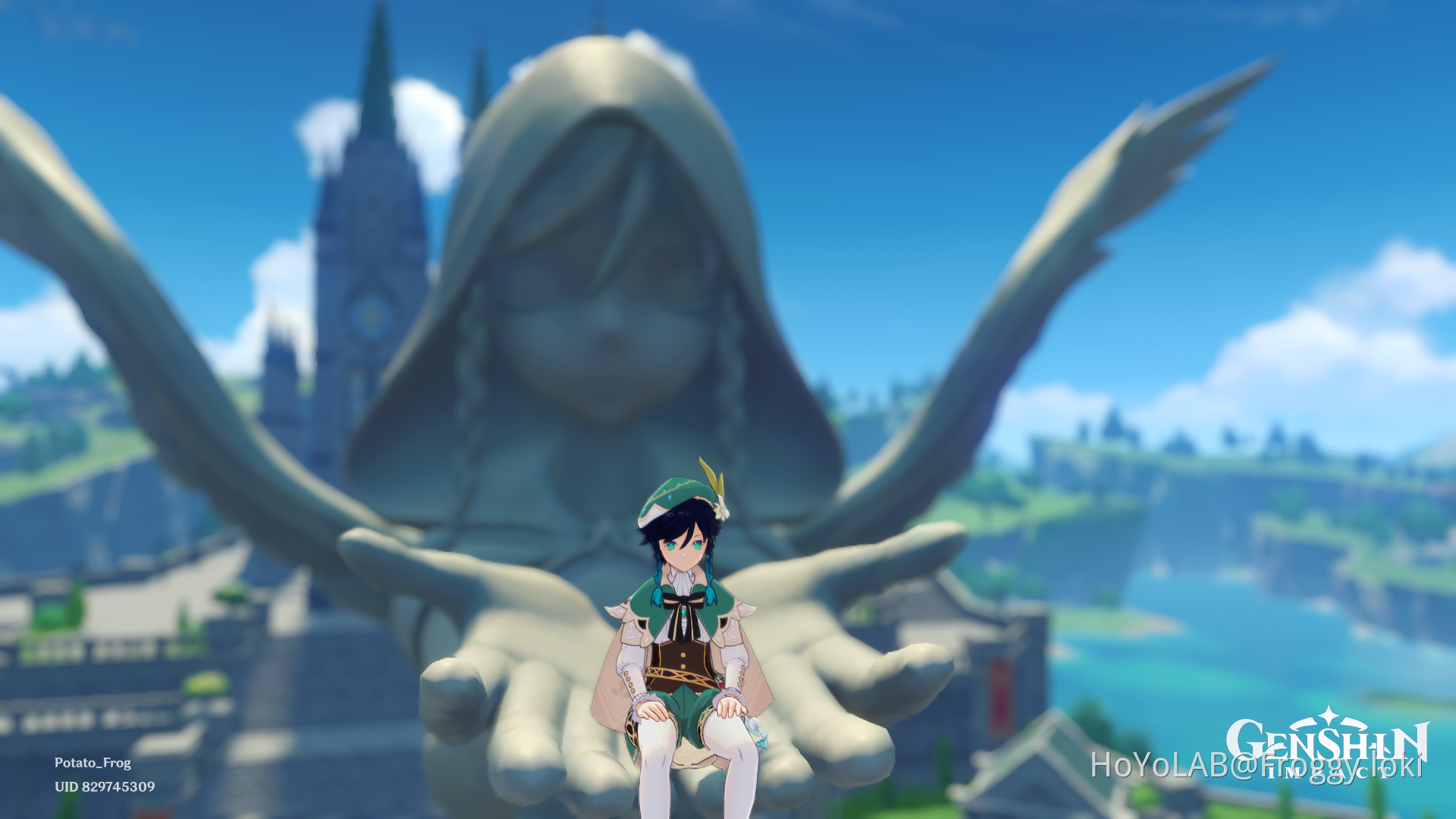 Venti looking over Monstadt wishing for Dandelion Wine Genshin Impact ...