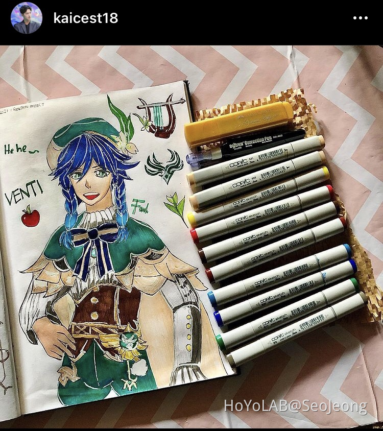 Venti Drawing Genshin Impact | HoYoLAB