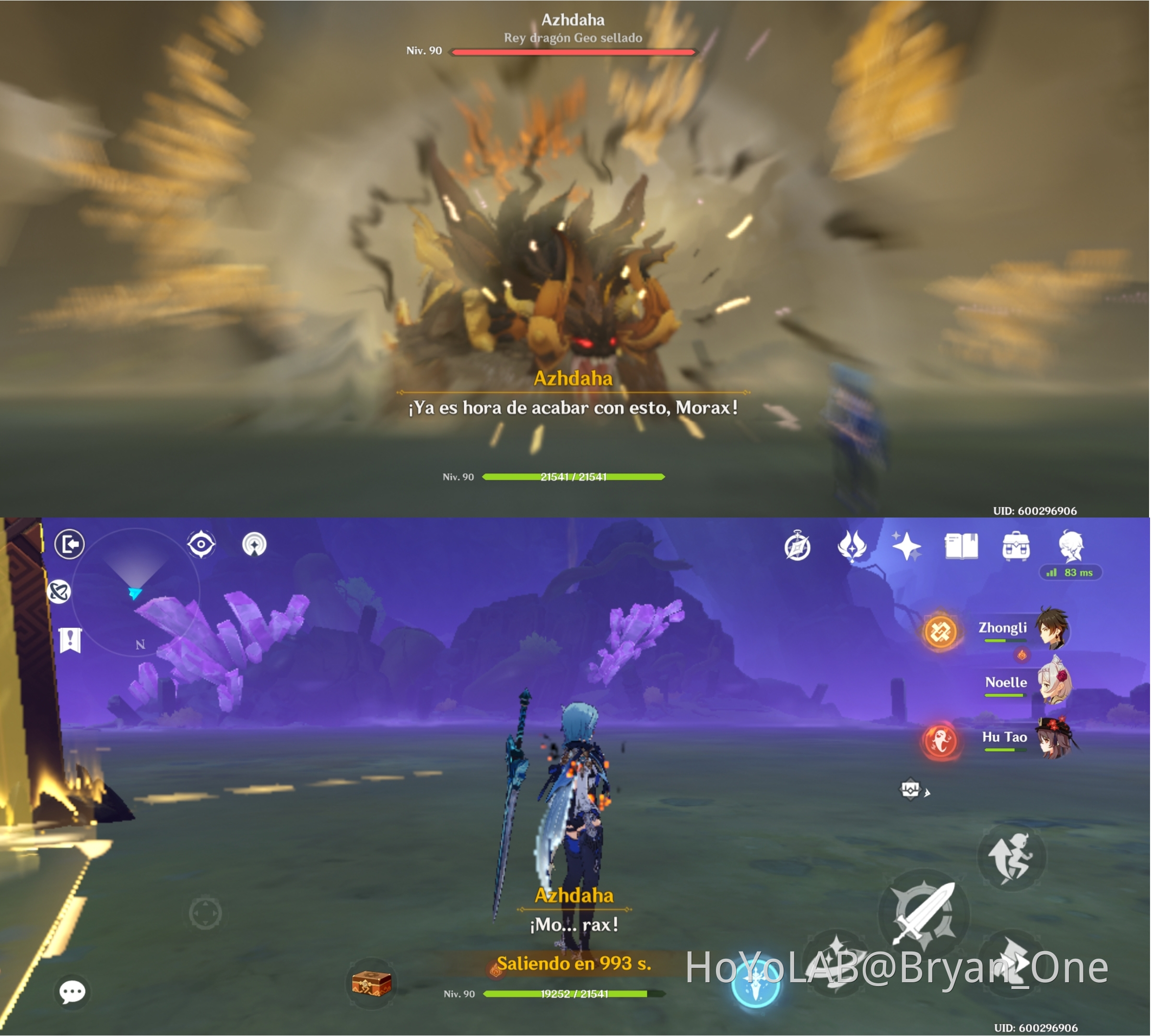 Un detalle interesante en la batalla contra Azhdaha Genshin Impact ...