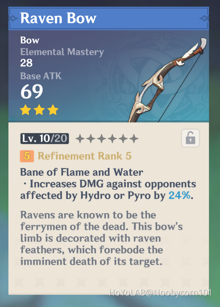 69 Raven bow Genshin Impact | HoYoLAB